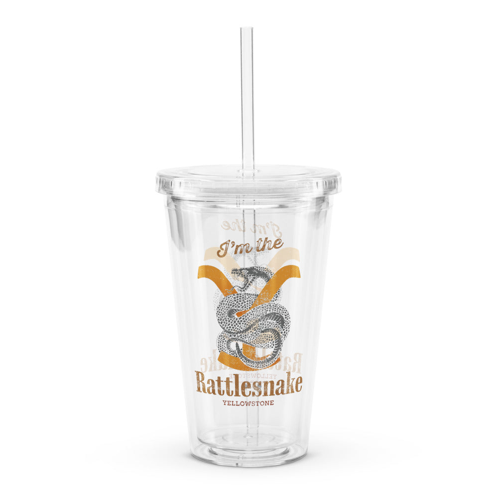 Yellowstone I'm the Rattlesnake Clear Plastic Tumbler