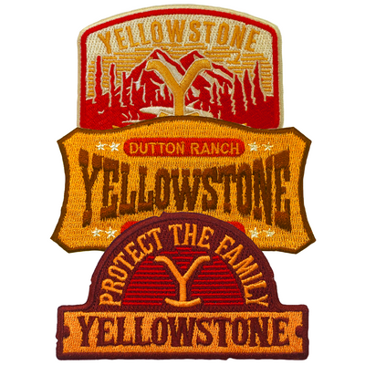 Yellowstone Dutton Ranch Iron On Patches - Pack of 3 | Yellowstone Shop