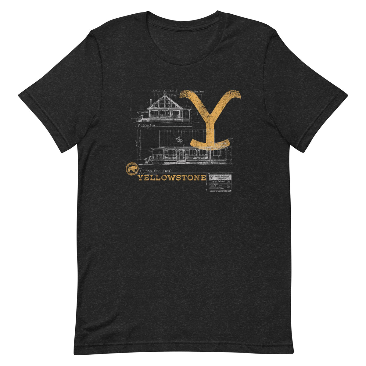 Yellowstone Blueprint Rip's House Unisex T-shirt | Yellowstone Shop