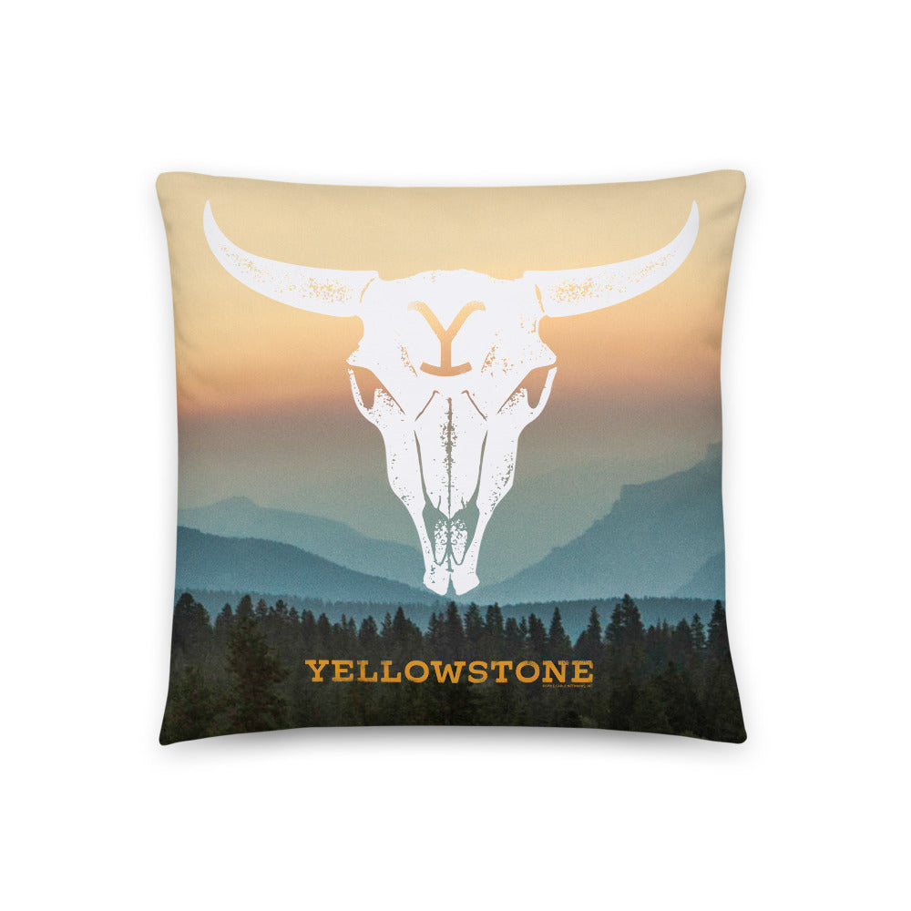 Yellowstone Cow Skull Throw Pillow | Yellowstone Shop