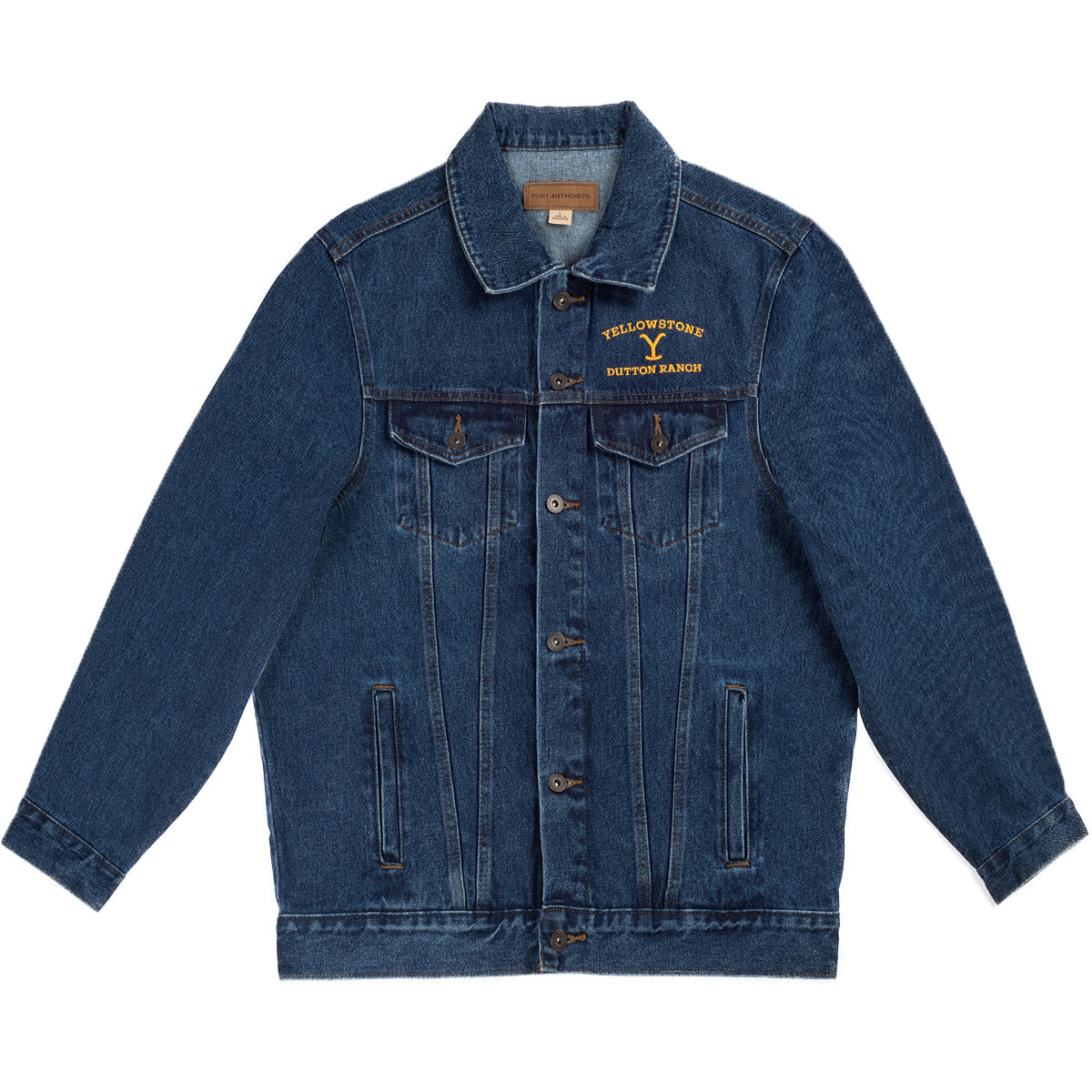 Yellowstone Dutton Ranch Logo Embroidered Denim Jacket | Yellowstone Shop