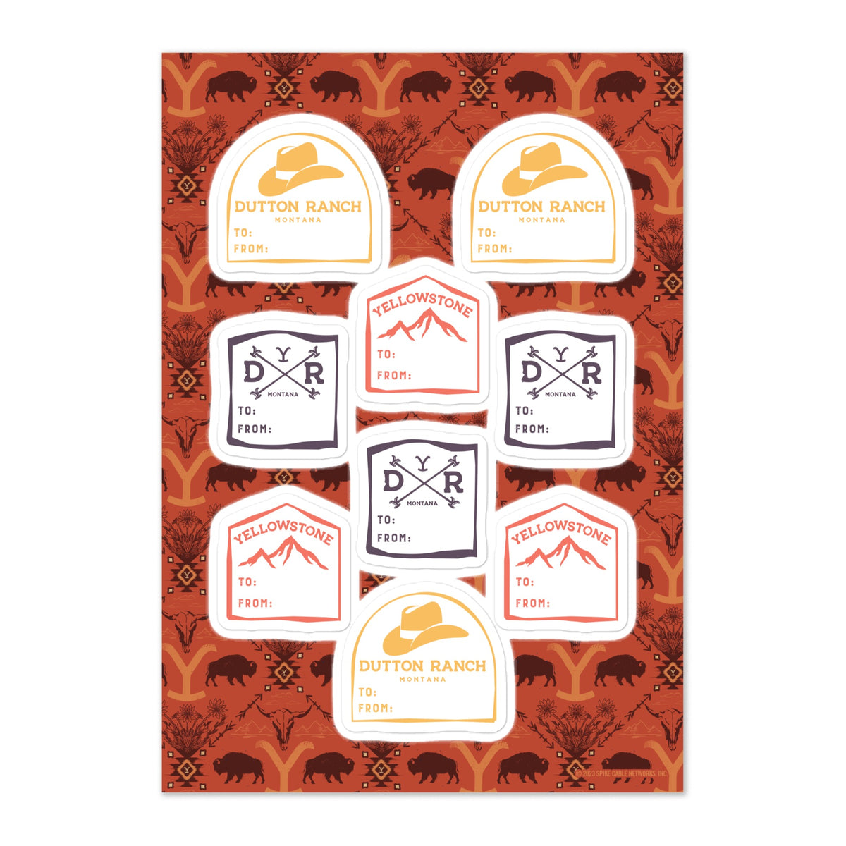 Yellowstone Icons Gift Sticker Sheet | Yellowstone Shop