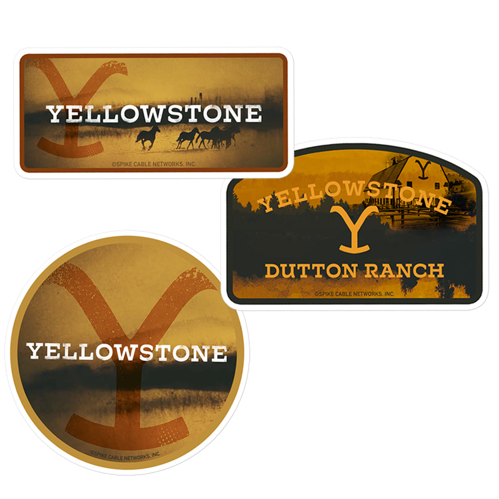 Yellowstone Logo Scenery Sticker Assorted Pack of 3 | Yellowstone Shop